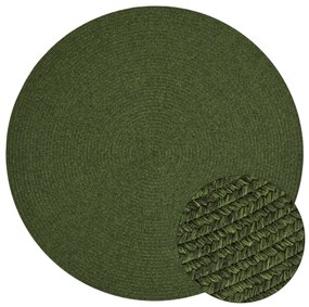 Hanse Home, AKCE: 200x200 (průměr) kruh cm Kusový koberec Braided 105554 Green kruh – na ven i na doma, zelená, chodba / předsíň