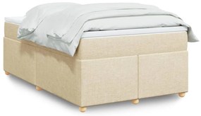 Box spring postel s matrací krémová 120x200 cm textil 3285371
