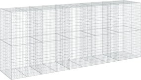 Gabionový koš s víkem 500 x 100 x 200 cm pozinkované železo 3295233