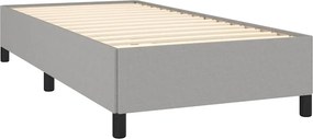 Box spring postel s matrací světle šedá 90x190 cm textil 3127845