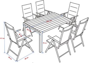 Velaco Zahradní 6-dílný set, černý, VERA