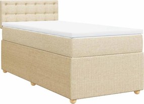 Box spring postel s matrací krémová 80 x 200 cm textil 3287302