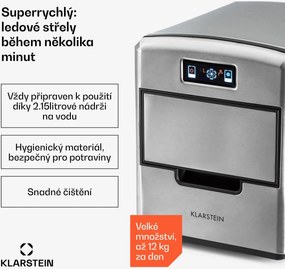 Klarstein Metropolitan, výrobník ledu, 12 kg/24 h, digitální displej
