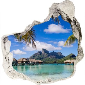 Wallmuralia Nálepka fototapeta 3D Palmy na Bora Bora 75x75 cm