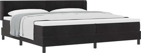 Postel s boxspringem s čelo Černý 200 x 200 cm samet 3341488