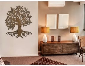 Li-Go 5729/DUB2 - LED Nástěnná dekorace se senzorem LED/10W/5V 90x110 cm dub