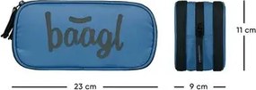 BAAGL Studentský penál etue Ocean Blue / 23×11x9 cm