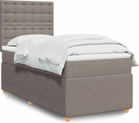 Box spring postel s matrací taupe 100 x 200 cm textil 3294285