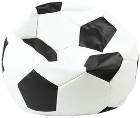 ANTARES Euroball - Sedací pytel 90x90x55cm - koženka bílá/černá