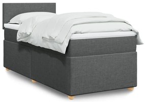 Box spring postel s matrací tmavě šedá 80 x 200 cm textil 3288801