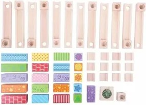 Bigjigs Toys Dřevěná kuličková dráha barevná / od 3 let