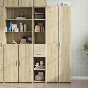 Skříň highboard dub sonoma 30 x 42,5 x 185 cm kompozitní dřevo