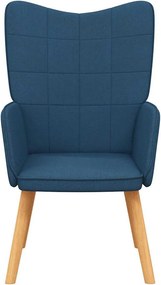 Relaxační křeslo modré textil 327923