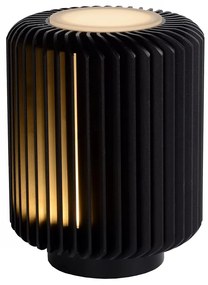 LUCIDE Stolní LED lampa TURBIN Black, průměr 10,6cm