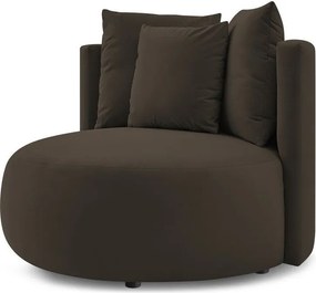 Hnědé sametové křeslo Cesar – Bobochic Paris