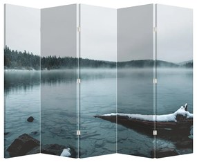 Paraván - Ledové severské jezero (225 x 180 cm)