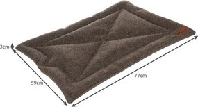 Pelíšek pro psa Purlov 24593 77 x 59 x 3 cm, hnědý