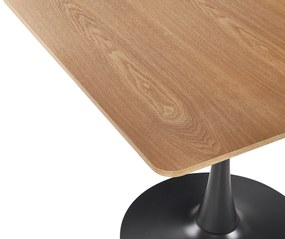 Jídelní stůl 90 x 90 cm světlé dřevo / černá BOCA Beliani