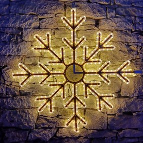 Easy Fix 2D LED světelná vločka X, Ø 109 cm, teple bílá, závěsný, 3D tisk