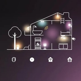 LED RGB Stmívatelná žárovka Philips SMART A60 E27/8,5W/230V 2200-6500K + DO