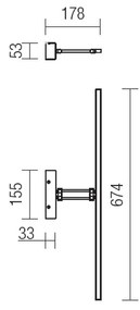 Redo 01-454 nástěnné LED svítidlo Linear nikl, 16,4W, 3000K, 60cm