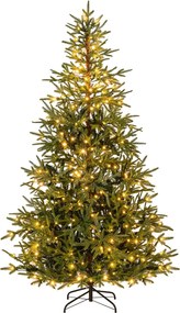 Costway 210 cm Umělý vánoční stromeček s 250 Vícebarevná LED světla Umělý