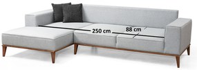 Atelier del sofa Pohovka MONTANA šedá levý roh 560ARE1111