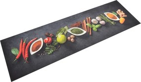 vidaXL Kuchyňská rohožka pratelná 45 x 150 cm [136564] Barva: Černá a hnědá