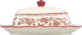 Vínová/slonovinová porcelánová máslenka Cyril – S|P Collection