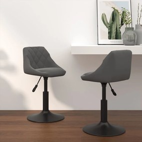 vidaXL Otočné jídelní židle 2 ks samet [335328] Barva: Tmavě šedá