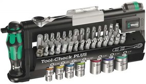 Wera 056491 Bity, hlavice a ráčna 1/4" Zyklop Tool-Check PLUS Imperial s držákem 889/4/1 K (Palcová sada 40 dílů)