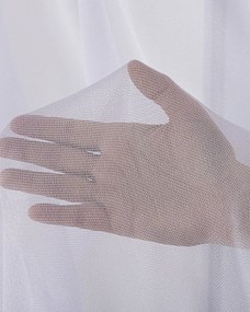 Záclona voálová jednoduchá s řasící páskou barva bílá látka poloprůhledná, lesklé, pletený vzor