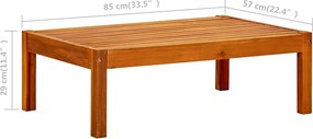 Zahradní stůl 85 x 57 x 29 cm masivní akáciové dřevo 310322