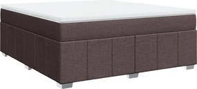 Box spring postel s matrací tmavě hnědá 180x200 cm textil 3285494