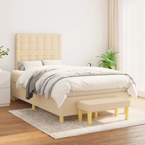 vidaXL Box spring postel s matrací 120x200 cm textil [3137464] Barva: Tmavě šedá