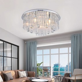 LED Solution Chromové křišťálové stropní svítidlo 29cm pro žárovku 9x E14 23360