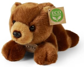 Rappa Plyšový medvěd hnědý ležící 20 cm ECO-FRIENDLY