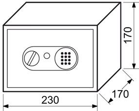 Richter Czech Ocelový sejf s elektronickým zámkem RS.17.EDN.B