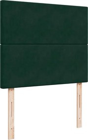 Box spring postel s matrací tmavě zelená 120x190 cm samet 3293155