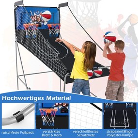 Costway 8 v 1 Basketbalový stroj Skládací elektrický stojan na basketbalový