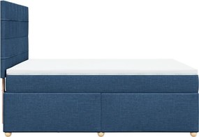 Box spring postel s matrací modrá 140x200 cm textil 3293609
