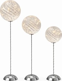 LED svítící koule Trio Mega, výška 41/47/58 cm, čiré sklo, na baterie AA, interiér, balení 3 ks