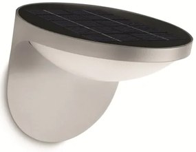 LED Venkovní nástěnné solární svítidlo Philips Dusk 17807/87/16 šedé