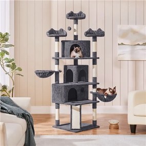 Kočičí nábytek se škrabadlem Yaheetech – tmavě šedá, 55,5 cm (délka) × 55,5 cm (šířka) × 194 cm (výška), 194 cm (265926531864)