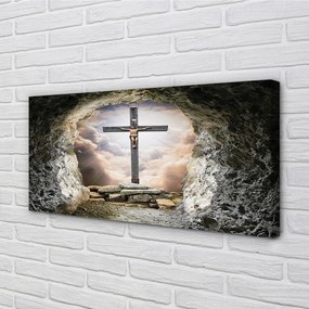 Obrazy na plátně Cave lehký cross Jesus 125x50 cm