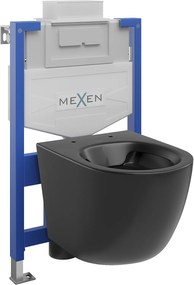 Mexen Fenix XS-U, podomítkový modul a závěsné WC Lena, černá matná, 6853322XX85