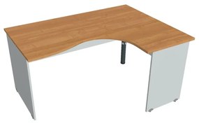 Stůl ergo levý 160*120 cm - Hobis Gate GE 2005 L Dekor stolové desky: olše, Dekor lamino podnože: šedá, Barva nohy: černá