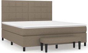 Box spring postel s matrací taupe 180x200 cm textil 3136617