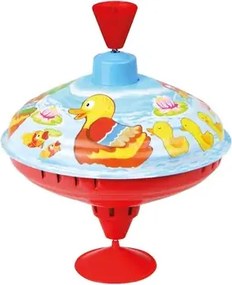 Plechová káča s kačenkami 16 cm / Hračka / Mechanická, bez baterií / o