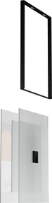 Leskle černý kovový/skleněný rámeček na zeď 57x99 cm Flute – Umbra